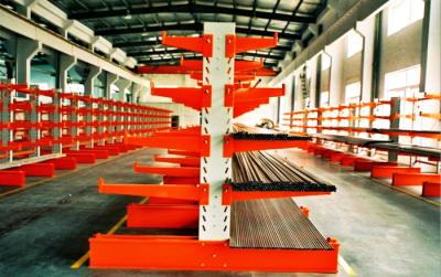 China Heavy Duty Cantilever Racking System For Steel , Lumber , Furniture , Pipe Storage for sale