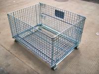 China Heavy Duty Galvanized Foldable Wire Mesh Pallet Cage 800-1550mm Sizes with 500-2500kg Load Capacity for sale