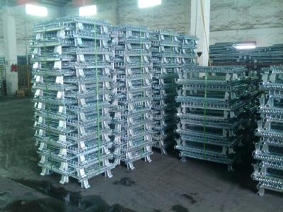 China High Strength Industrial Metal Pallet Cages Warehousing / Component Storage for sale