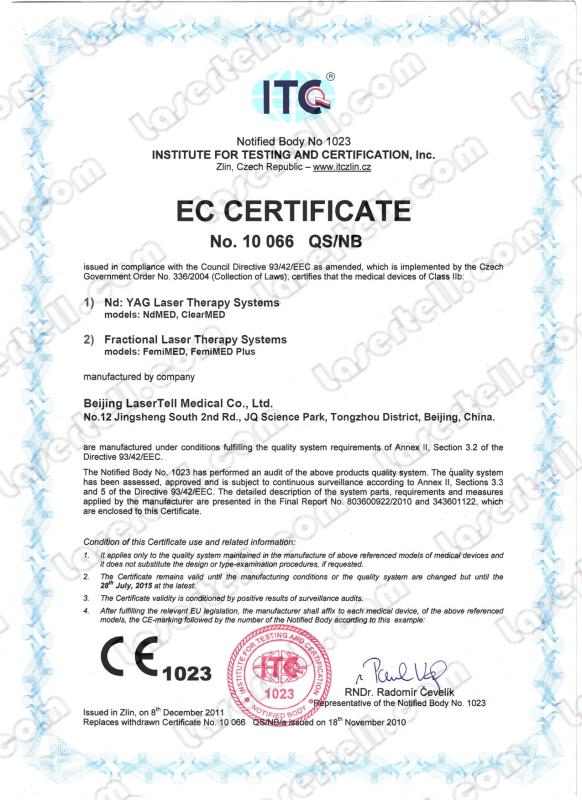 CE - Beijing LaserTell Medical Co., Ltd.