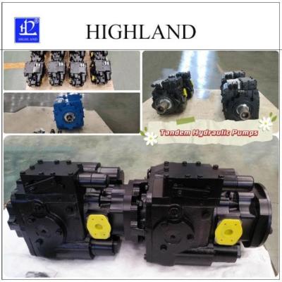 China Harvester Tandem Hydraulic Pumps Black Blue Cast Iron Components for sale