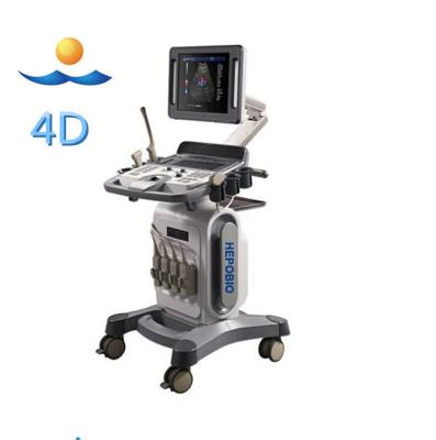 China 15 inch monitor trolley digital color doppler hospital ultrasound scanner with 4 probe connectors for sale