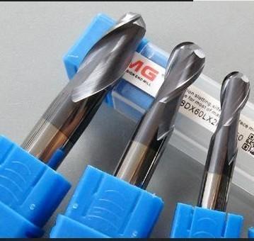 China Supply high qualitySuper micro grain tungsten carbide Ball nose end mills8total length75 for sale
