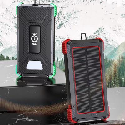 China New Arrival waterproof wireless solar powerbank 20000mah for sale