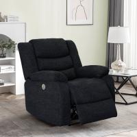 Quality Power Recliner Chair, Black Fabric for sale