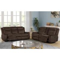 China Recliner Sofa set with Storage Box, Brown Fabric for sale