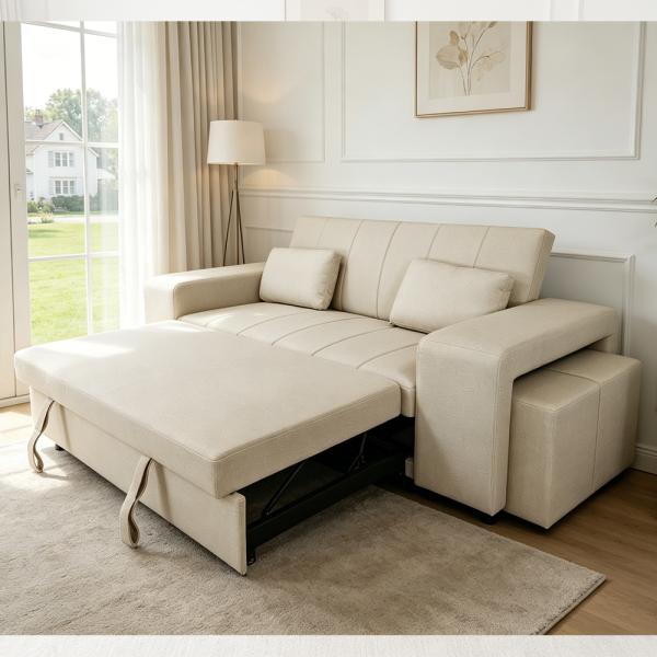 Quality Queen Size Convertible Sleeper Sofa Bed, Comfortable Pull-Out Bed with for sale