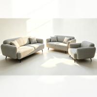 Quality 3 Piece Sofa set with Pillows, Gray Fabric for sale