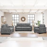 Quality 3 Piece Sofa set, Dark Gray Fabric for sale