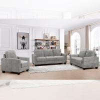 Quality 3 Piece Sofa set, Gray Fabric for sale