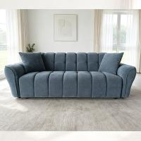 China 3 Seater Sofa set with Pillows, Blue Fabric for sale