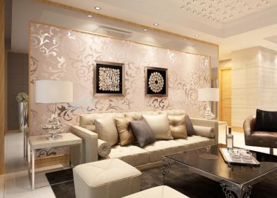 China Eco - friendly Non - woven Modern Room Wallpaper , Embossed Wall Coverings for sale