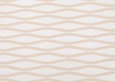 China Removable Contemporary Wall Covering With Beige Wave Lines , 0.53*10M for sale