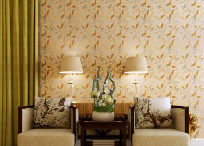 China Economic Beautify Leaves Modern Removable Wallpaper for Home Decoration for sale