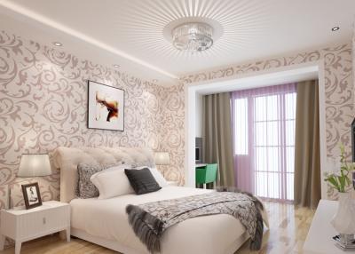 China Elegant Non - woven Contemporary Wall Coverings / Leaf Pattern Wallpaper for sale