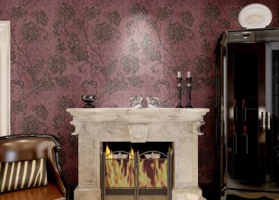 China Removable Embossed Country Style Wallpaper / Vinyl Modern Wallcovering for sale