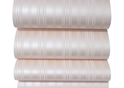 China Modern Light Pink And White Striped Wallpaper Removable Wall Coverings for sale
