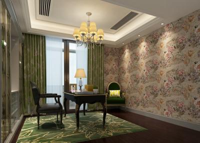 China 3D Retro Vintage Wallpaper House Decor , Floral Vintage Style Wallpapers for sale