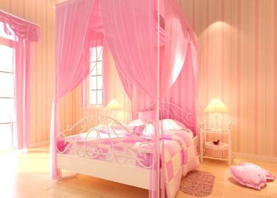 China Lovely Embossed Kids Bedroom Wallpaper , Colorful Striped Girls Room Wallpaper for sale