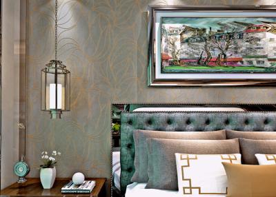 China Contemporary 3D Home Wallpaper Good Lightfastness Natural Plant Fibers Material for sale