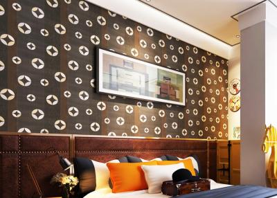 China Copper Pattern PVC Contemporary Black Wallpaper For Living Room Walls for sale