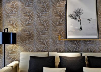 China Embossed 3D Home Wallpaper Wall Coverings with Removable Vinyl Material 0.53*10M for sale