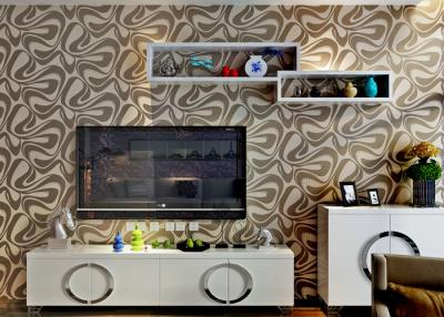 China Champagne Foam Contemporary 3D Home Wallpaper Geometric Pattern for Interior Decor for sale