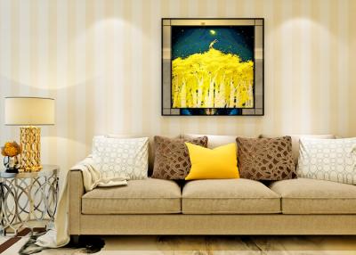 China Eco - friendly Vinyl Stripes Modern Removable Wallpaper for Living Room for sale