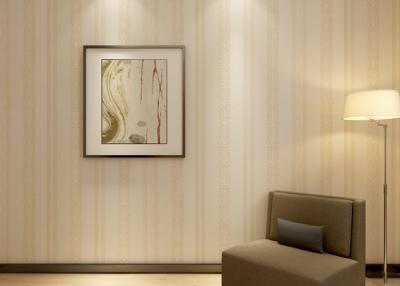 China Champagne Striped Interior Room Wallpaper Removable For Home Decoration for sale