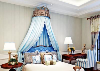 China Non Woven Wallcovering Modern Stripe Wallpaper for Bedroom , Smooth Surface Treatment for sale