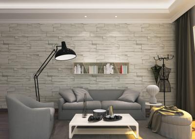 China PVC 3D Faux Brick Washable Vinyl Wallpaper Shock Resistant For Room Decor for sale