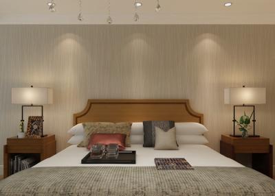China Removable Non Woven Wallpaper , Bedroom Striped Wallpaper Modern Style for sale