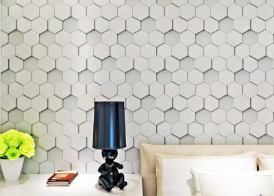 China Greywhite Modern Removable Wallpaper 1500g , Geometric Modern Wallpaper for sale