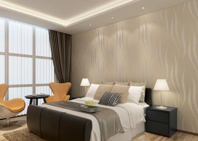 China Strippable Modern Removable Wallpaper Wallpaper For Bedroom Walls ,  Beige Color for sale