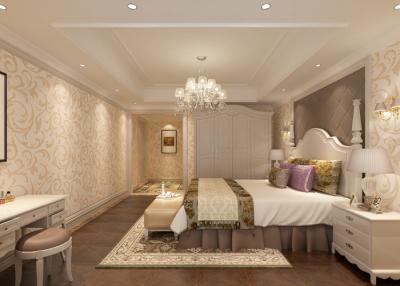 China Home Decor Non Woven Interior Wallpaper , European Style Leaf Pattern Wallpaper for sale