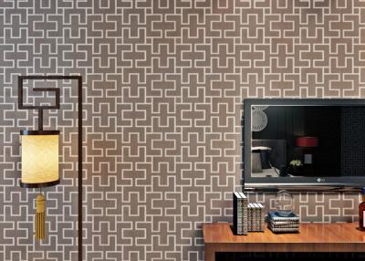 China Chinese Style PVC 3D Brick Effect Wallpaper For Living Room / Sitting Room for sale