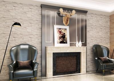 China Soundproof 3D Brick Effect Wallpaper , Removable Faux Brick Wallpaper For Home Decoration for sale
