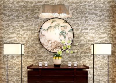 China Mould Proof Brick Pattern Wallpaper / 3D Brick Effect Wall Coverings For TV Background for sale