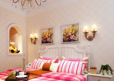 China Beige Classical Damask European Style Wallpaper for Living Room Decorating for sale