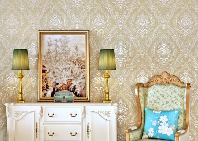 China European Retro Vintage Wallpaper Non Woven Leaf Flowers Pattern for Bedroom for sale