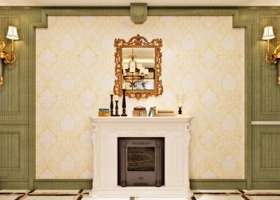 China 0.53*10M Victorian Pattern Damask Vintage Wallpaper Washable Non Woven for sale