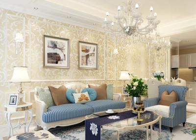China Embossed Home Decoration Wallpaper , European Style Decorative Wallpapers For Walls for sale