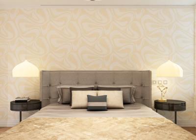 China 0.53*10m Modern Removable Wallpaper for Living Room , Beige Geometric Pattern Printed for sale