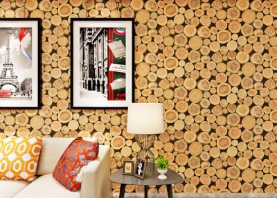 China Soundproof Wood 3D Wallpaper Home Vinyl Wallpaper For TV Background for sale