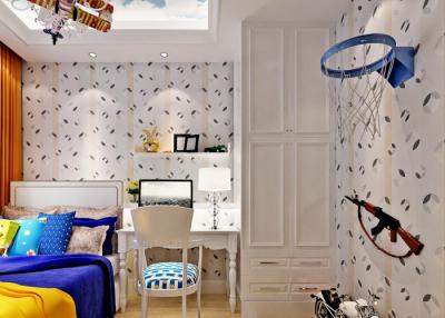China Black And White PVC Modern Removable Wallpaper Contemporary Wall Coverings for sale