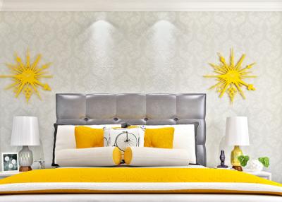China Floral Pattern Modern Removable Wallpaper , Kids Room Non Woven Wall Covering for sale
