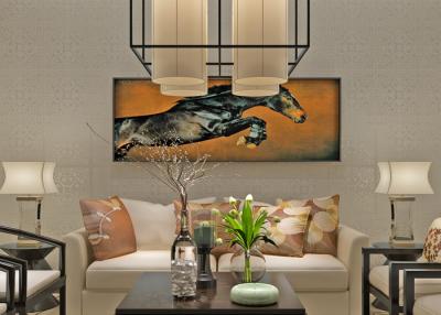 China Beige Bronzing House Decoration Wallpaper , Non Woven Wallcovering Strippable for sale