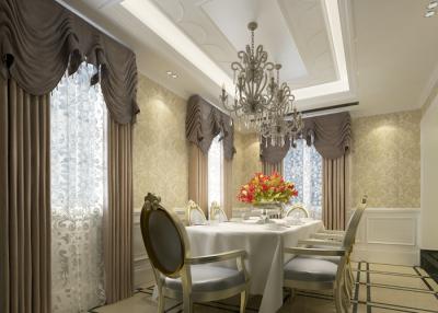 China Tear Resistant Country Floral Wallpaper Embossed Flocking Removable Coffee Color for sale