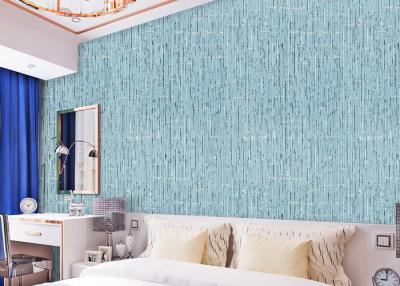 China Sky Blue Living Room Non Woven Wallpaper , Durable home interior wallpaper for sale