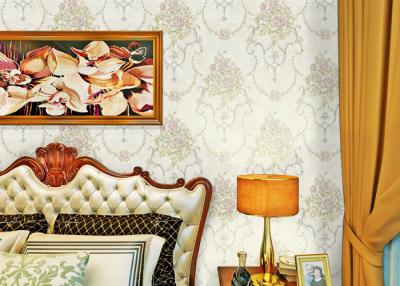 China Soundproof contemporary wallpaper living room Floral Pattern CE / ISO for sale